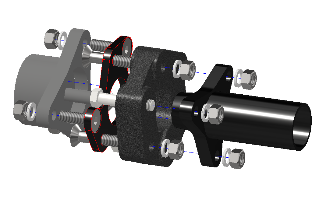 Adapter kardan 110mm till 96mm ZF / Getrag växellåda - Bakaxeldelar